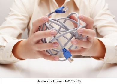 Network Cable Hand Stock Photo 160732175 | Shutterstock