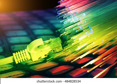 Network Cable High Tech Technology Color Stock Photo 484828534 ...