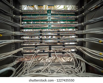 Network Cable Patch Panel Rack Cabinet Stock Photo 1227435550 ...