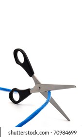 Network Cable Scissors Isolated On White Stock Photo (Edit Now) 70984699