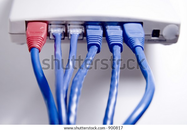 Network Cables Network Hub Stock Photo 900817 | Shutterstock
