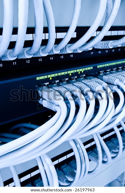 Network Cables Hub Data Center Stock Photo 26197963 | Shutterstock