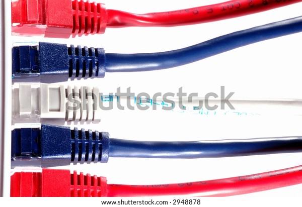 Network Cables Three Different Colors Stock Photo (Edit Now) 2948878