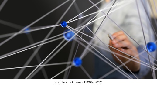 Network Digital Hand Stock Photo 1300675012 | Shutterstock