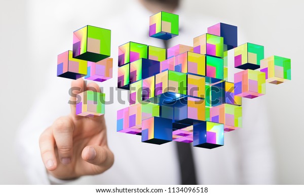 Network Digital System Hand Stock Photo (Edit Now) 1134096518