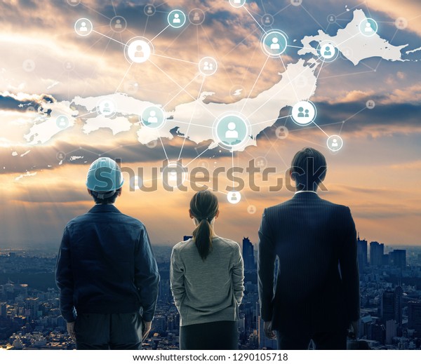 「Network Japan Concept」の写真素材（今すぐ編集） 1290105718