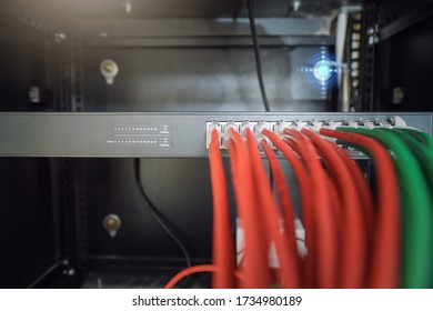 Network Switch Ethernet Cables Data Center Stock Photo 1734980189 ...