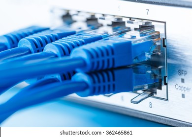 Network Switch Ethernet Cables Small Home Stock Photo 362465861 ...