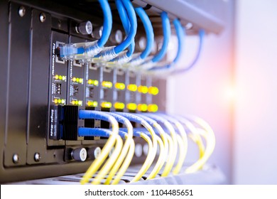 Network Switch Ethernet Cablesdata Center Concept Foto Stok 1739321447 ...