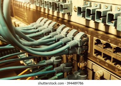 Network Switch Ethernet Cablesdata Center Concept Stock Photo 394489786 ...