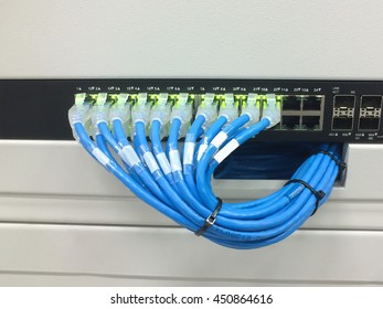 Network Switch Ethernet Cablesdata Center Concept Stock Photo 450864616 ...