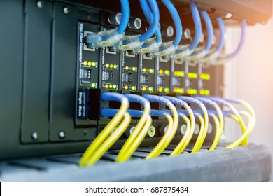 Network Switch Ethernet Cablesdata Center Concept Stock Photo 687875434 ...