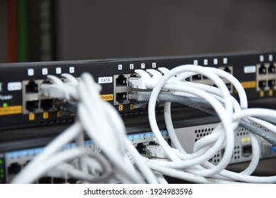 Network Switch Ethernet Connection Cables Stock Photo 1924983596 ...