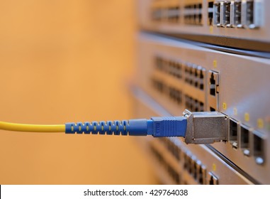 Network Switch Fiber Optic Interface Connection Stock Photo 429764050 ...