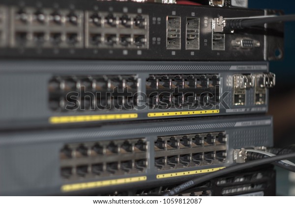 Network Switch Front Panel Portsinformation Technology Stock Photo ...