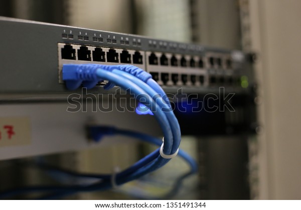 Network Switch Lan Wiring Stock Photo 1351491344 | Shutterstock