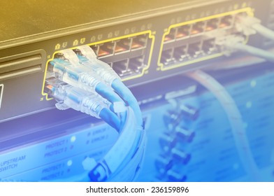 Network Switch Utp Ethernet Cables Data Foto de stock 236159896 ...