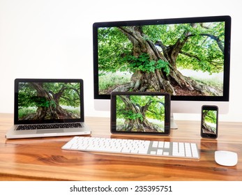 Networked Computers Mobile Devices Stock Photo 235395751 | Shutterstock