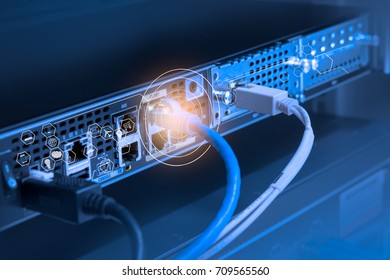 Networking Switch Router Data Center Room Stock Photo 709565560 ...