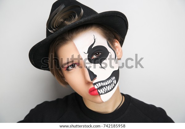 New Creative Makeup Conceptual Idea Horror Stock Photo 742185958 ...