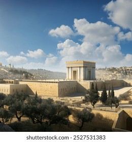 New Jerusalem Rectangular Temple New Heaven AI-generated image ...