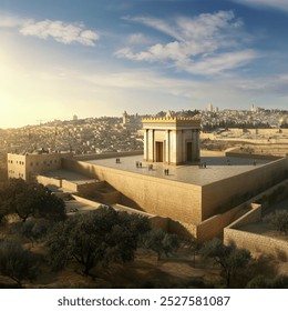 New Jerusalem Rectangular Temple New Heaven AI-generated image ...