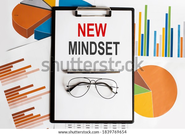New Mindset Conceptual Background Chart Papers Stock Photo 1839769654 ...