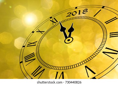 New Year Clock Counting Down Sparkler Stock Photo (Edit Now) 730440826