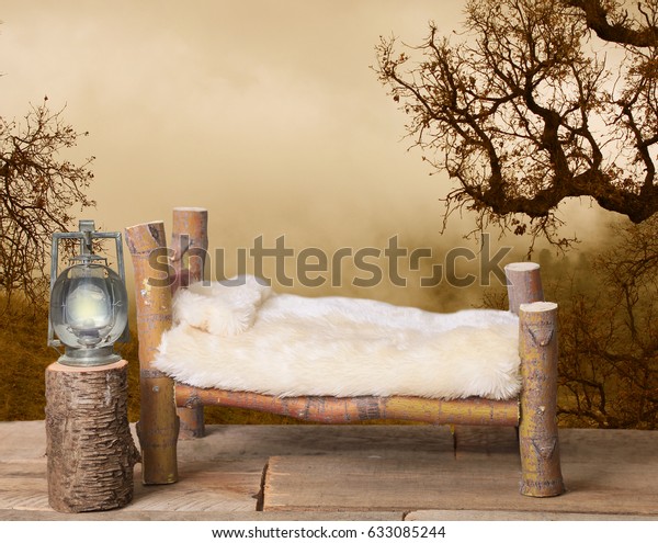 Newborn Bed Studio Digital Prop Made Foto stock 633085244 | Shutterstock