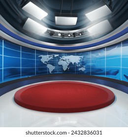 News Studio Background Tv Programs On AI-generated image 2419898609 ...