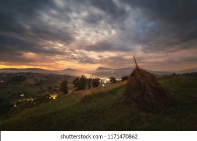 Night View Haystack On Top Mountain Stock Photo 1171470862 | Shutterstock