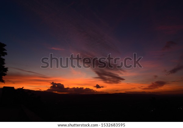 Night View Sunset Clouds Stock Photo 1532683595 | Shutterstock