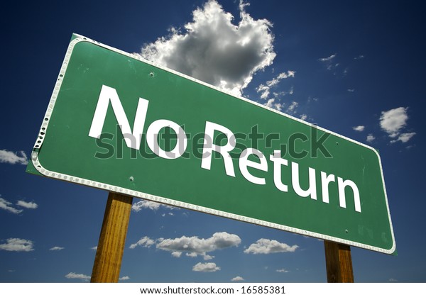 No Return Road Sign Dramatic Clouds Stock Photo 16585381 | Shutterstock