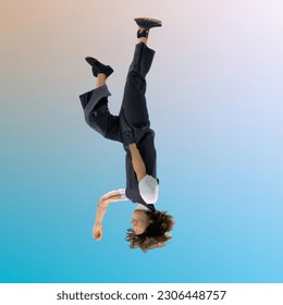 Non-binary Person Falling Upside Down Image AI-generated image ...