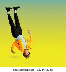 Black White Picture Man Jumps Yellow AI-generated image 2557308959 ...