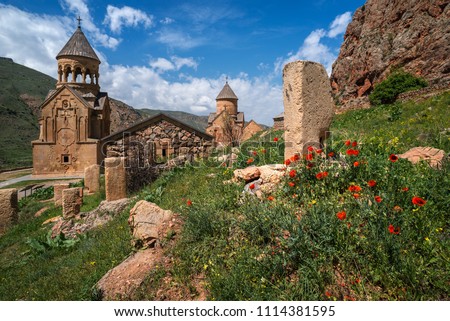 Noravank Monastery Complex Built On Ledge Stock Photo (Edit Now ...