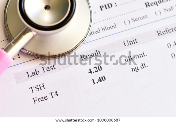 Normal Thyroid Hormone Test Result Stethoscope Stock Photo 1098008687 ...
