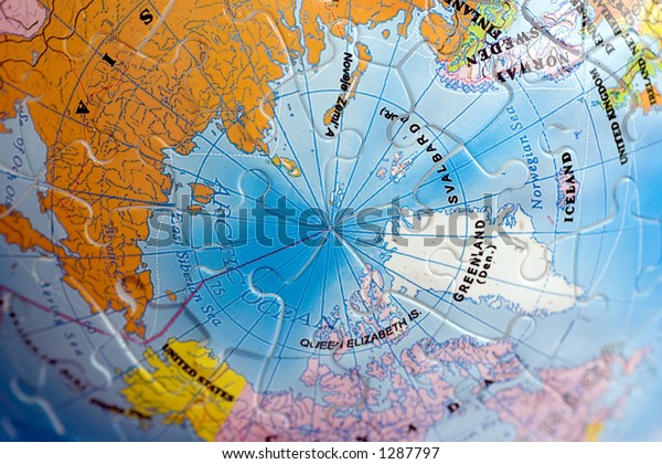 North Pole Map Stock Photo (Edit Now) 1287797