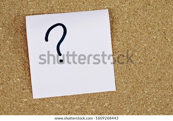Note Question Mark Pinned Cork Board Stock Photo 1609268443 | Shutterstock