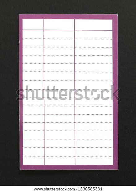 Notebook Dashed Line Sheet On Black Stock Photo 1330585331 | Shutterstock