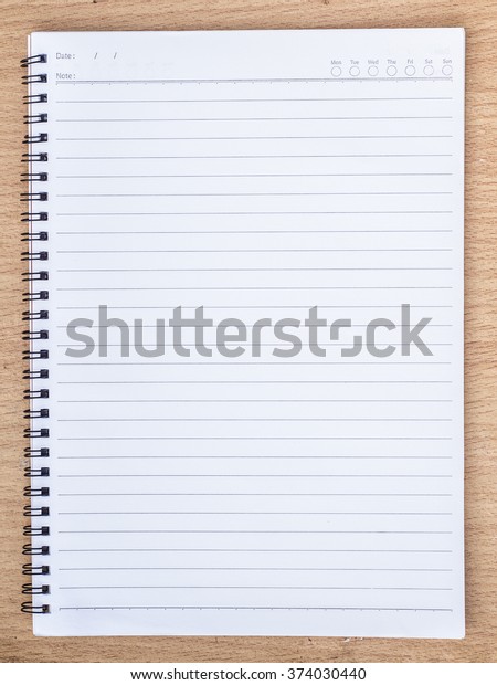 Notebook Paper Background Stock Photo 374030440 | Shutterstock