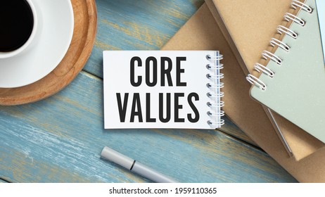 Notebook Text Inside Core Values On Stock Photo 1959110365 | Shutterstock