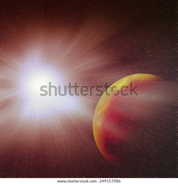 Nova Cataclysmic Nuclear Explosion On White Stock Photo 249557086 ...