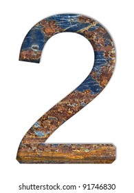 Number 2 Rust Textured Stock Photo 91746830 | Shutterstock