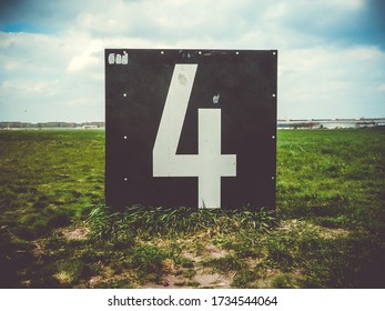 Number 4 Countdown Panel On Templehof Stock Photo 1734544064 | Shutterstock