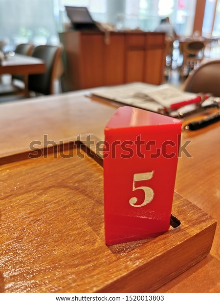 Number Five On Restaurant Table Stock Photo 1520013803 | Shutterstock