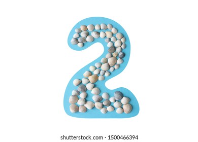 Number Two Lined Shells On Blue Stock Photo 1500466394 | Shutterstock