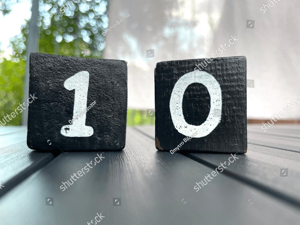 Numbers 10. Numbers on an empty background. A set of numbers. Pattern ...