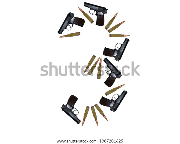 Numbers 3 Made Weapons Stock Photo 1987201625 | Shutterstock