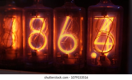 Numbers Displayed On Array Nixie Tubes Stock Photo 1079153516 ...